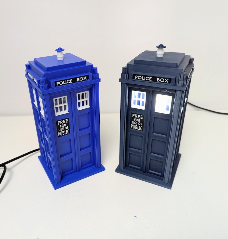 Dr Who Tardis Night Light, 3D Printed Police Box Lamp (USB Powered) 3 ...