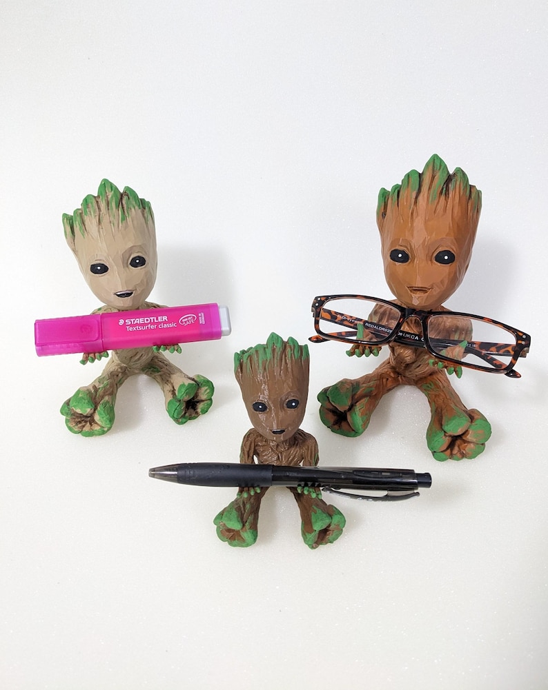 Groot Glasses & Remote Holder | Funny Desk Gift | Handmade Geek Decor ...