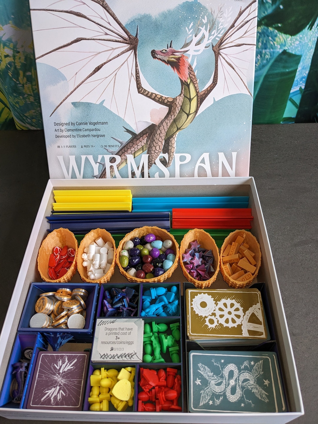 Wyrmspan Board Game Organizer: 3D Printed Resources , Player Pieces and ...