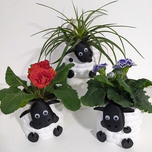 Adorable 3D Printed Sheep Planter - Cute Animal Plant Pot for ...