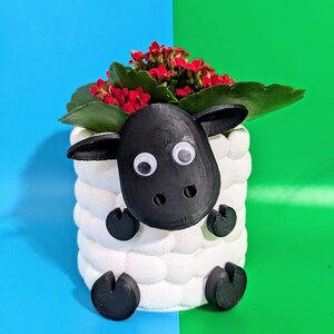 Adorable 3D Printed Sheep Planter - Cute Animal Plant Pot for ...