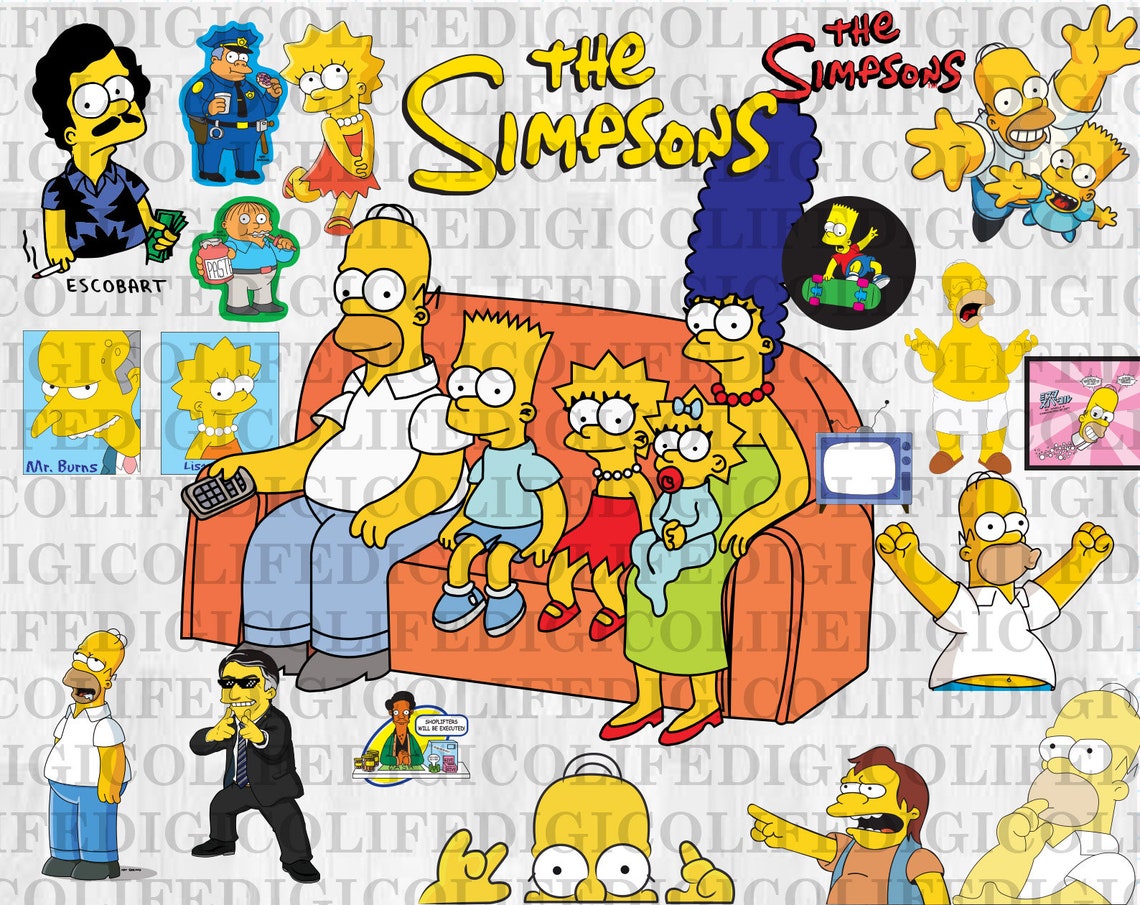Simpsons Svg Cut Files for Cricut / Silhouette, Png, Dxf, Simpsons Png ...