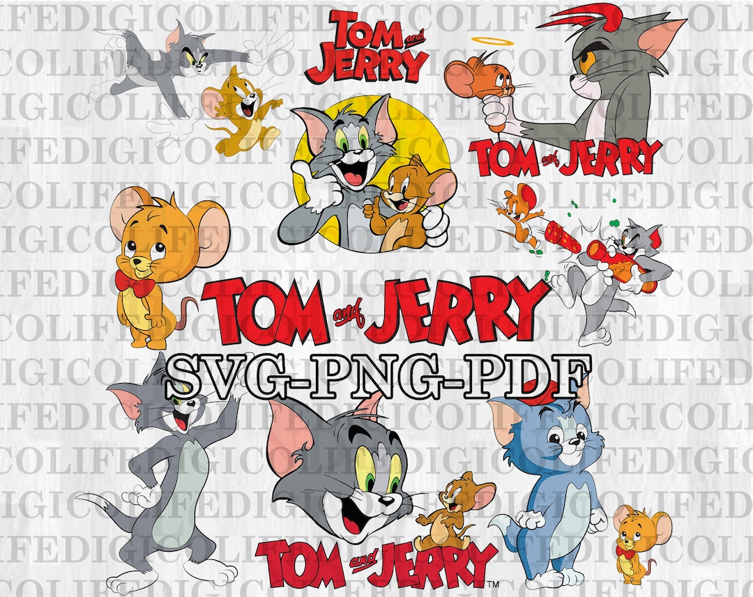 Tom & Jerry / High-quality / Digital Download / Svg, Png, Pdf,tom and ...