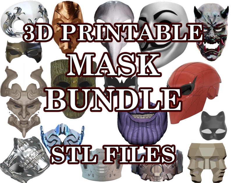 3d Mask Bundle STL Files - Etsy