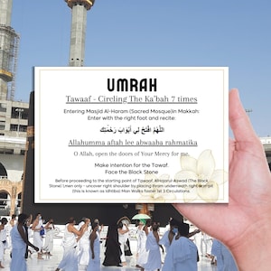 Umrah Guide Step by Step Dua Card Umrah Printable Flash Cards Islamic ...