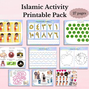 Toddler Activities Reusable Busy Book for Muslim Arabic Kids Islamic ...