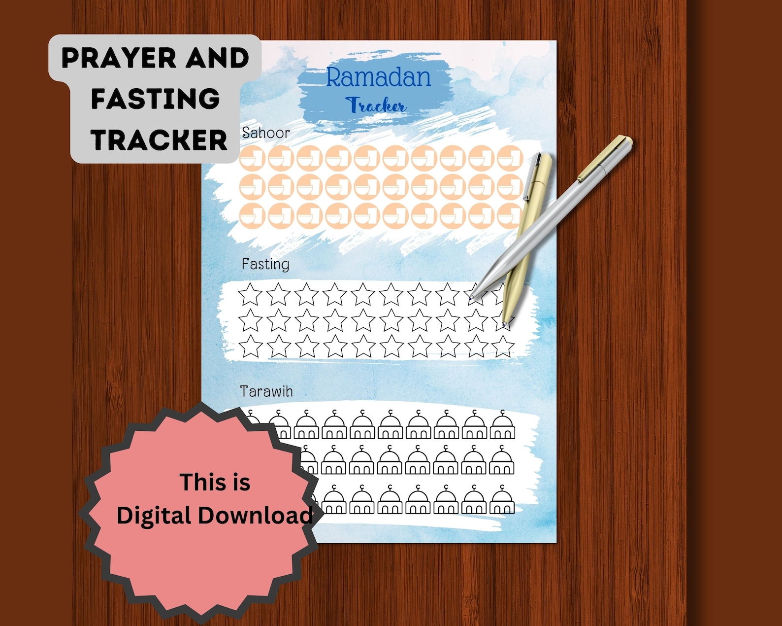 Ramadan Fasting Prayer Tracker 2024 Track Your Progress. How to Stay ...