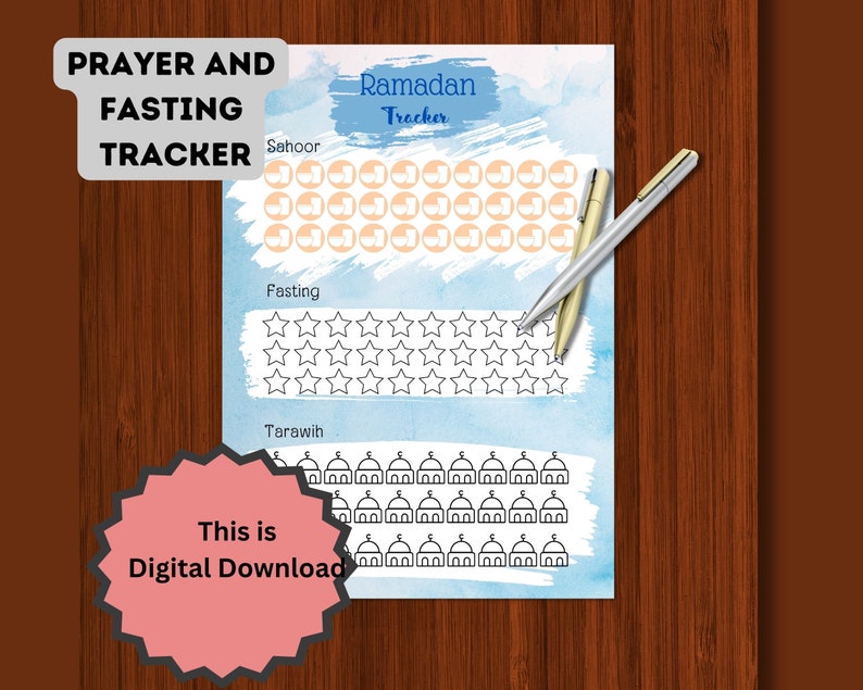 Ramadan Fasting Prayer Tracker 2024 Track Your Progress. How to Stay ...