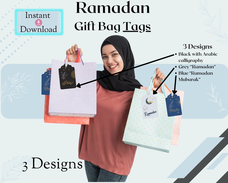 Ramadan Tags Favor and Gift Tags Happy Ramadan Gift Idea Decoration ...