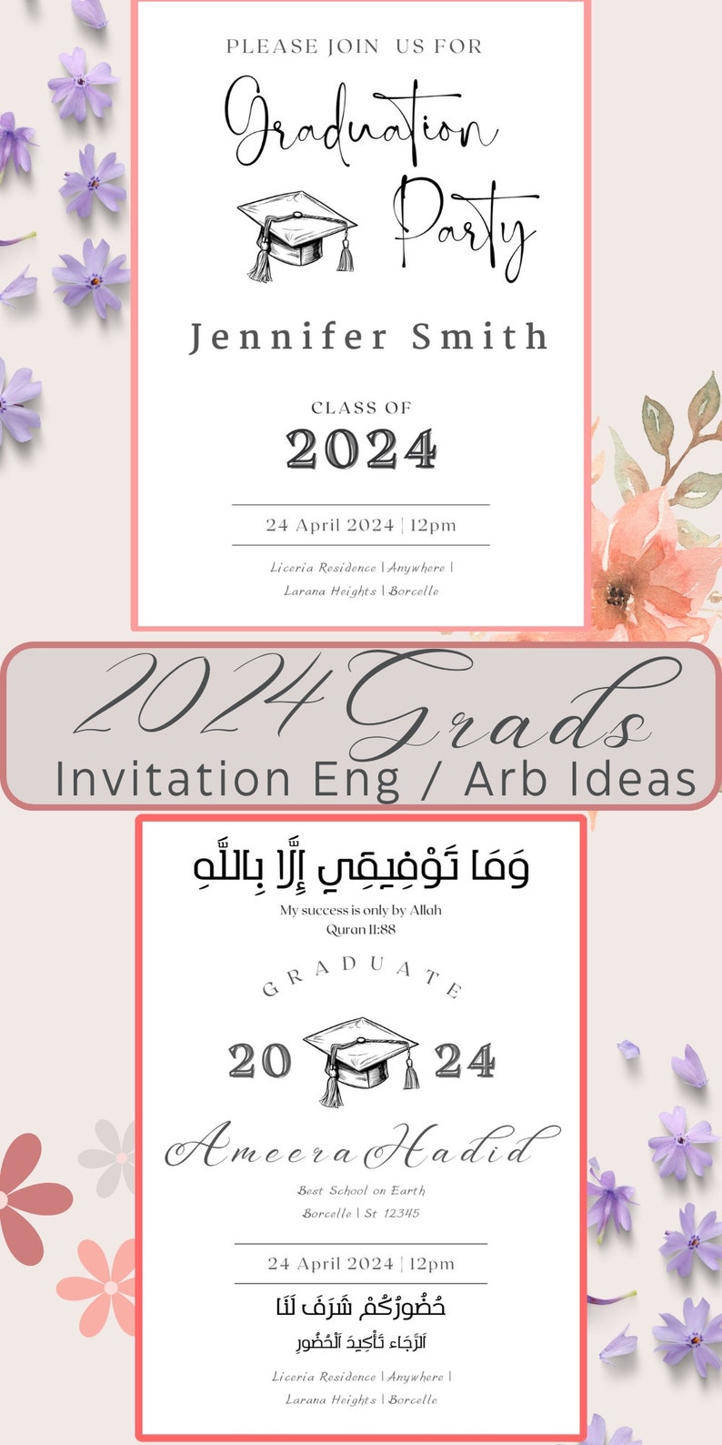 Custom Graduation Invitation 2024 Invite Template Graduation Card ...