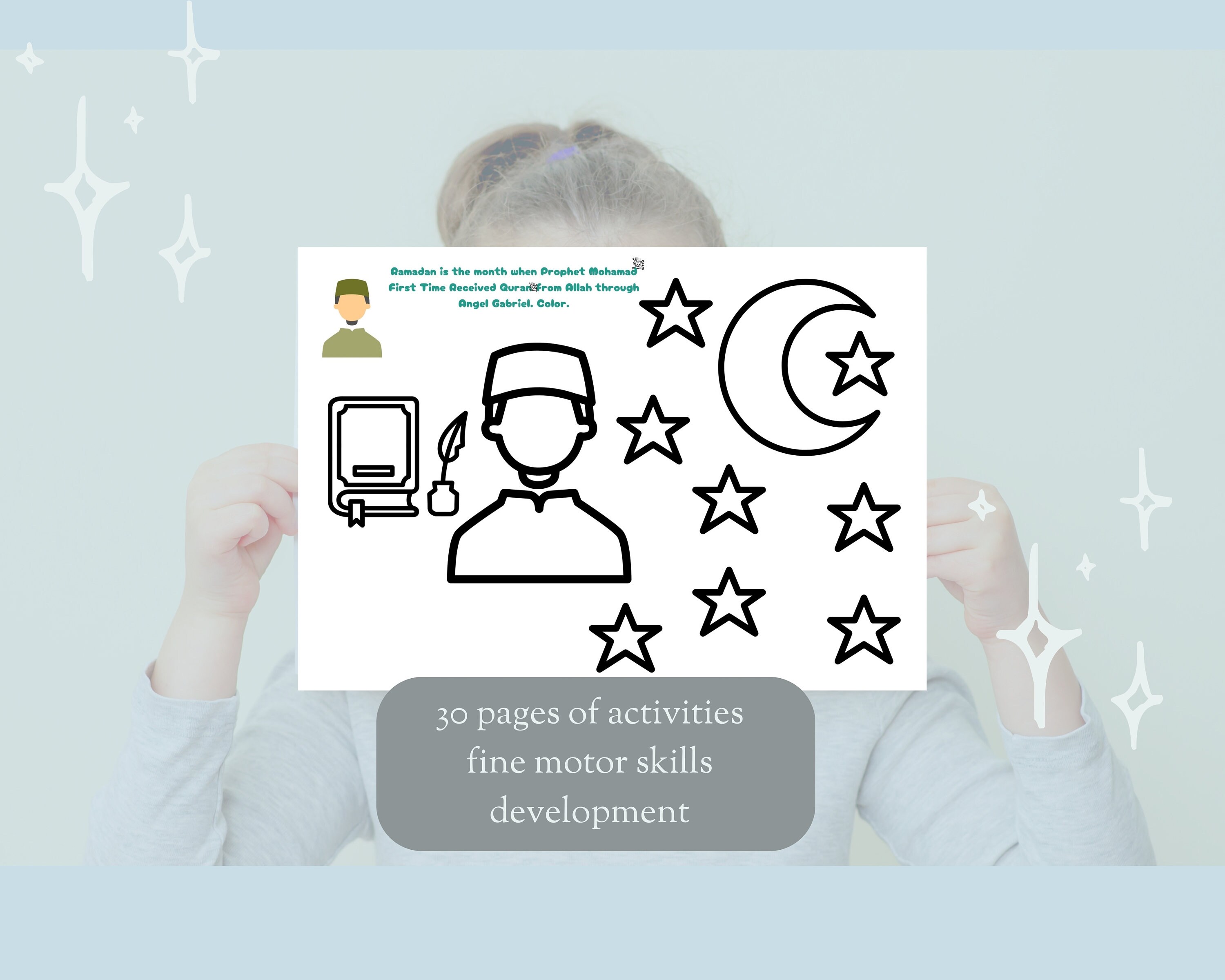 Arabic Activities Ramadan Printable Intro to Islam Fine Motor Skil ...