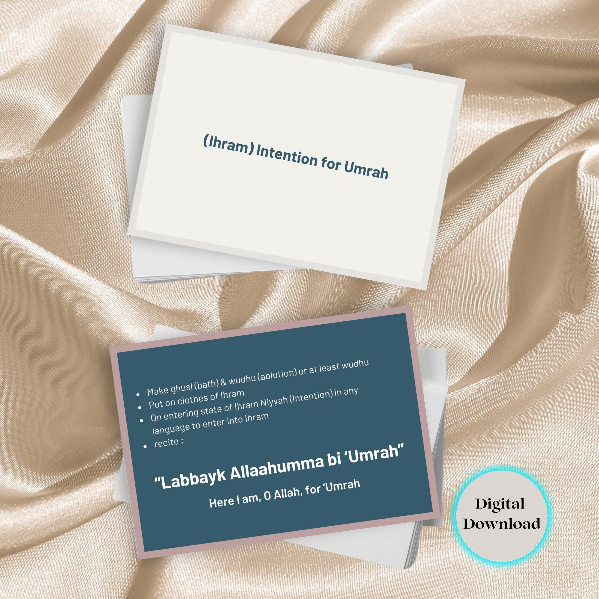 Umrah Dua Cards Guide With Steps Islamic Pilgrim Umrah Guide Muslim ...