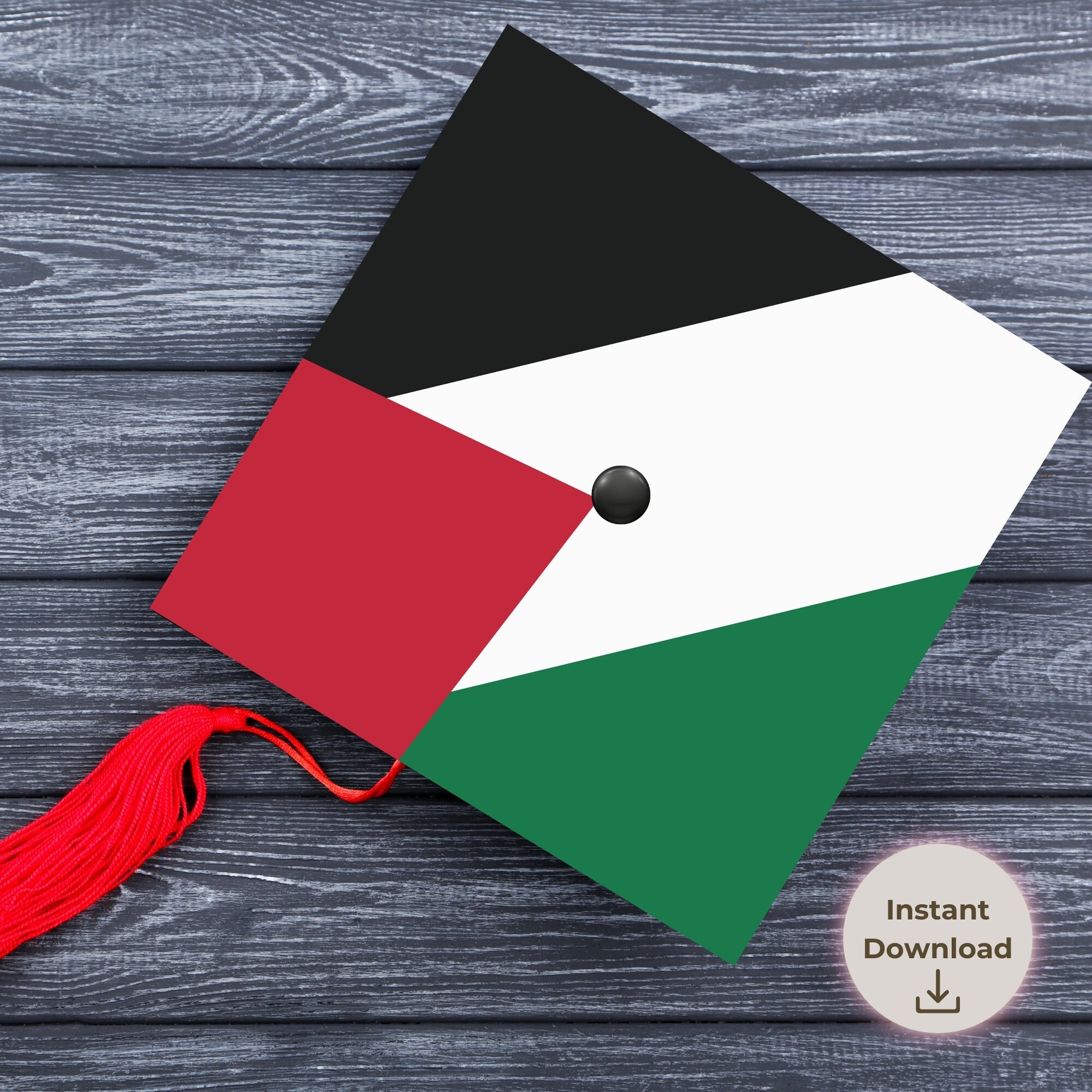 Palestinian Flag Graduation Cap Topper Digital Design Printable a Home ...