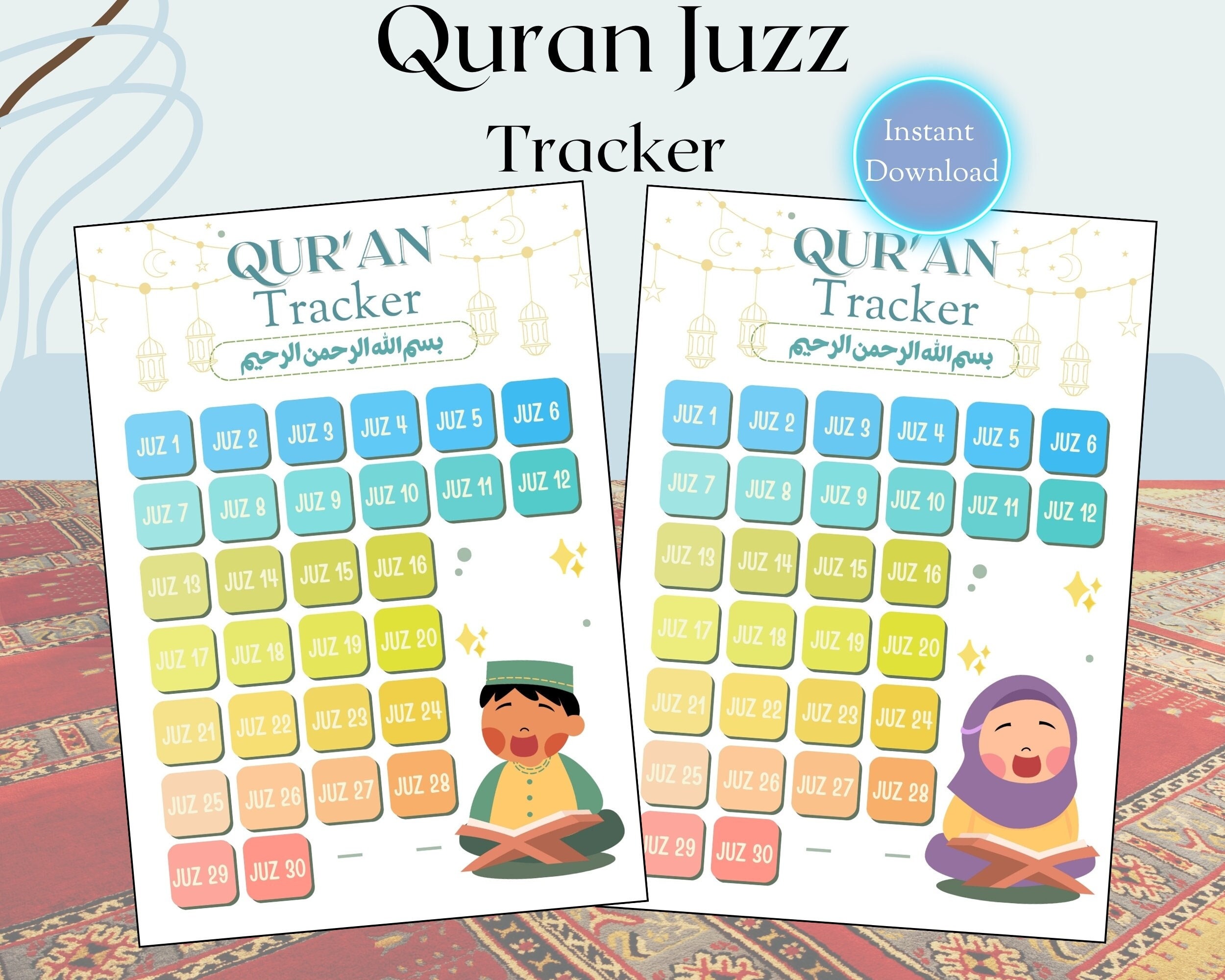 Quran Tracker Juz Tracker Chart Holy Quran Recitation Kids Ramadan ...