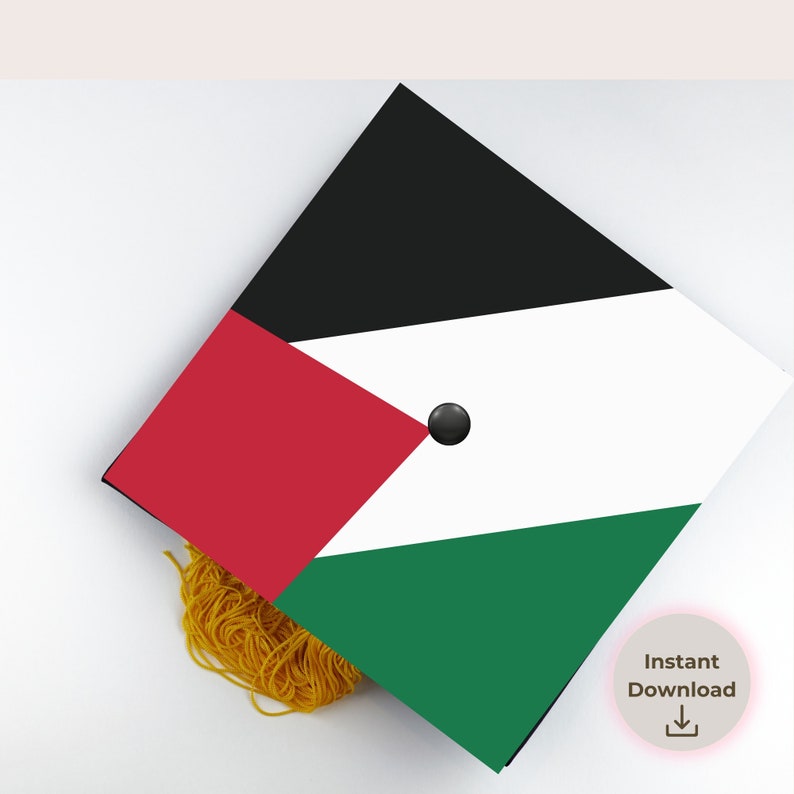 Palestinian Flag Graduation Cap Topper Digital Design Printable a Home ...