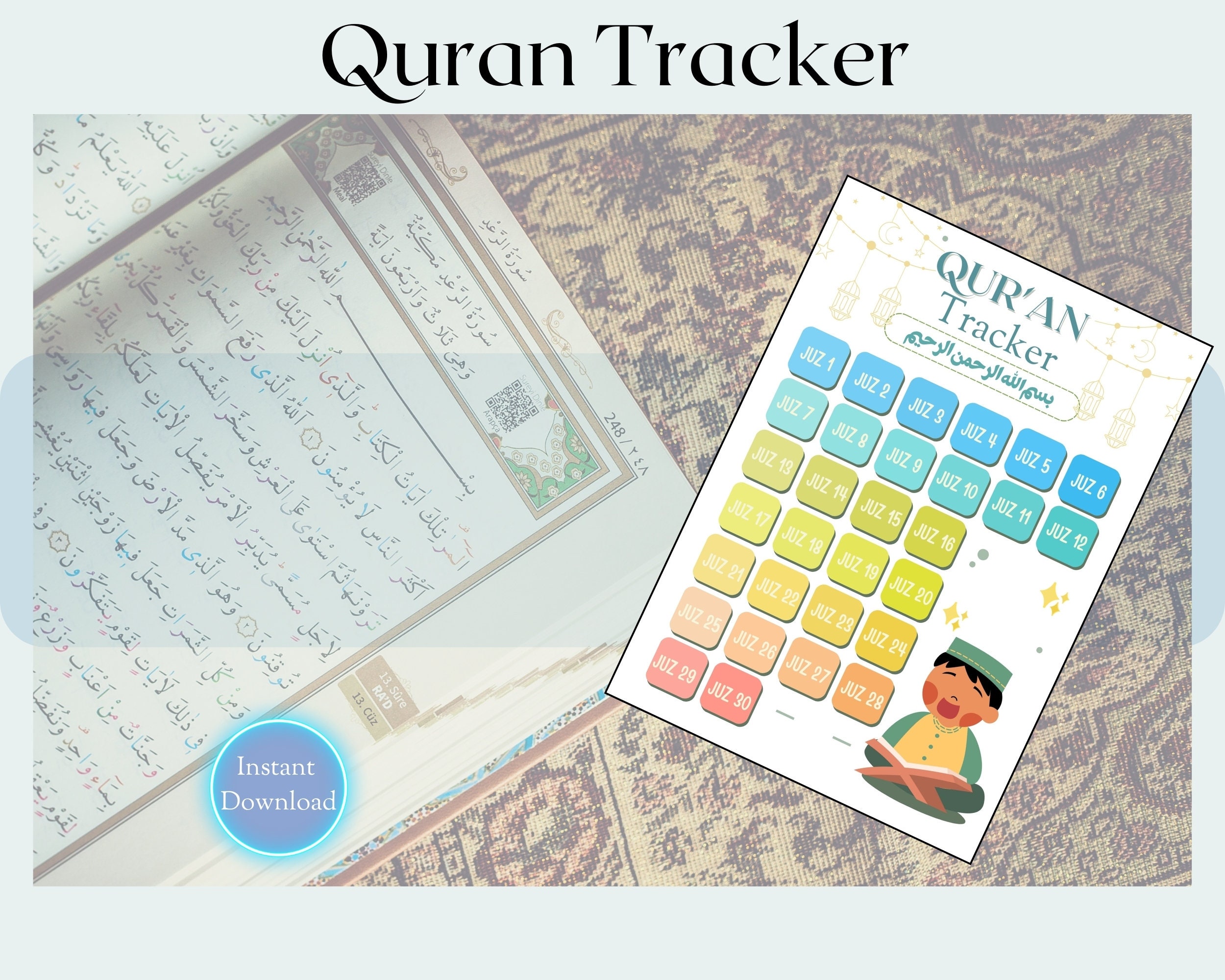 Quran Tracker Juz Tracker Chart Holy Quran Recitation Kids Ramadan ...