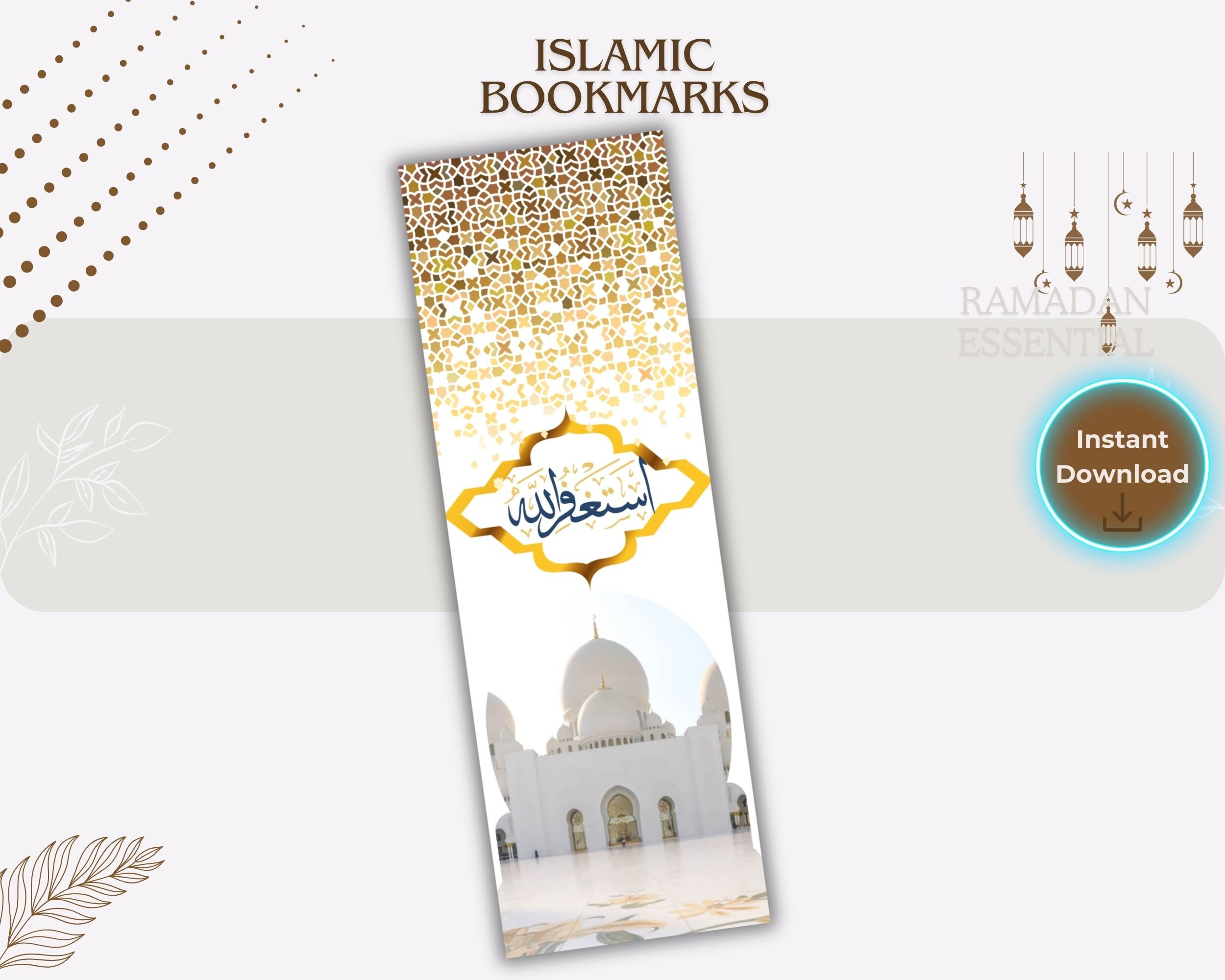 Bookmarks Arabic Text Quranic Verses Bookmark Print at Home Gift Idea ...