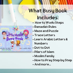 Toddler Activities Reusable Busy Book for Muslim Arabic Kids Islamic ...