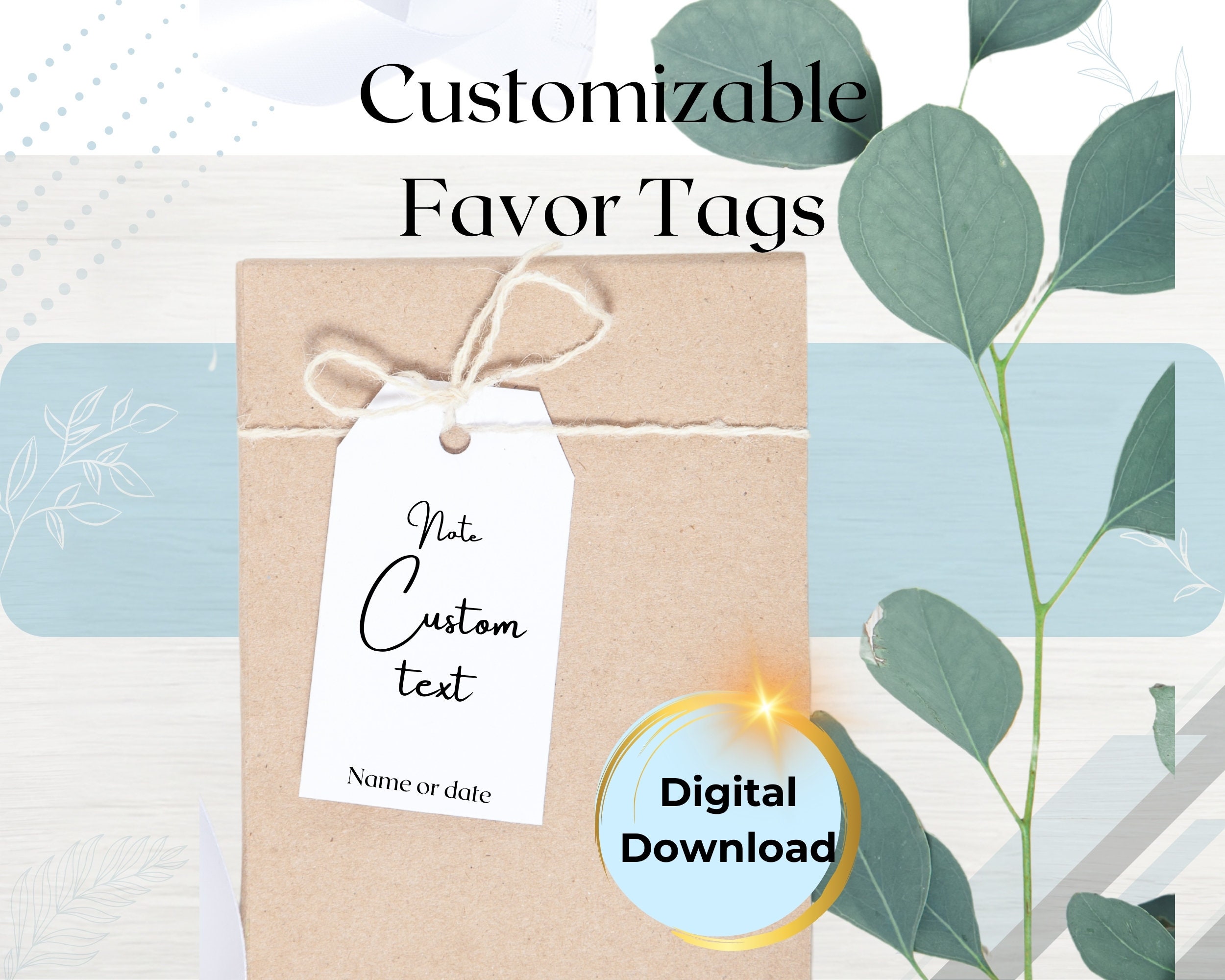 Customize Eid Gift Tags Instant Print Eid Fitr Party Supplie Muslim ...