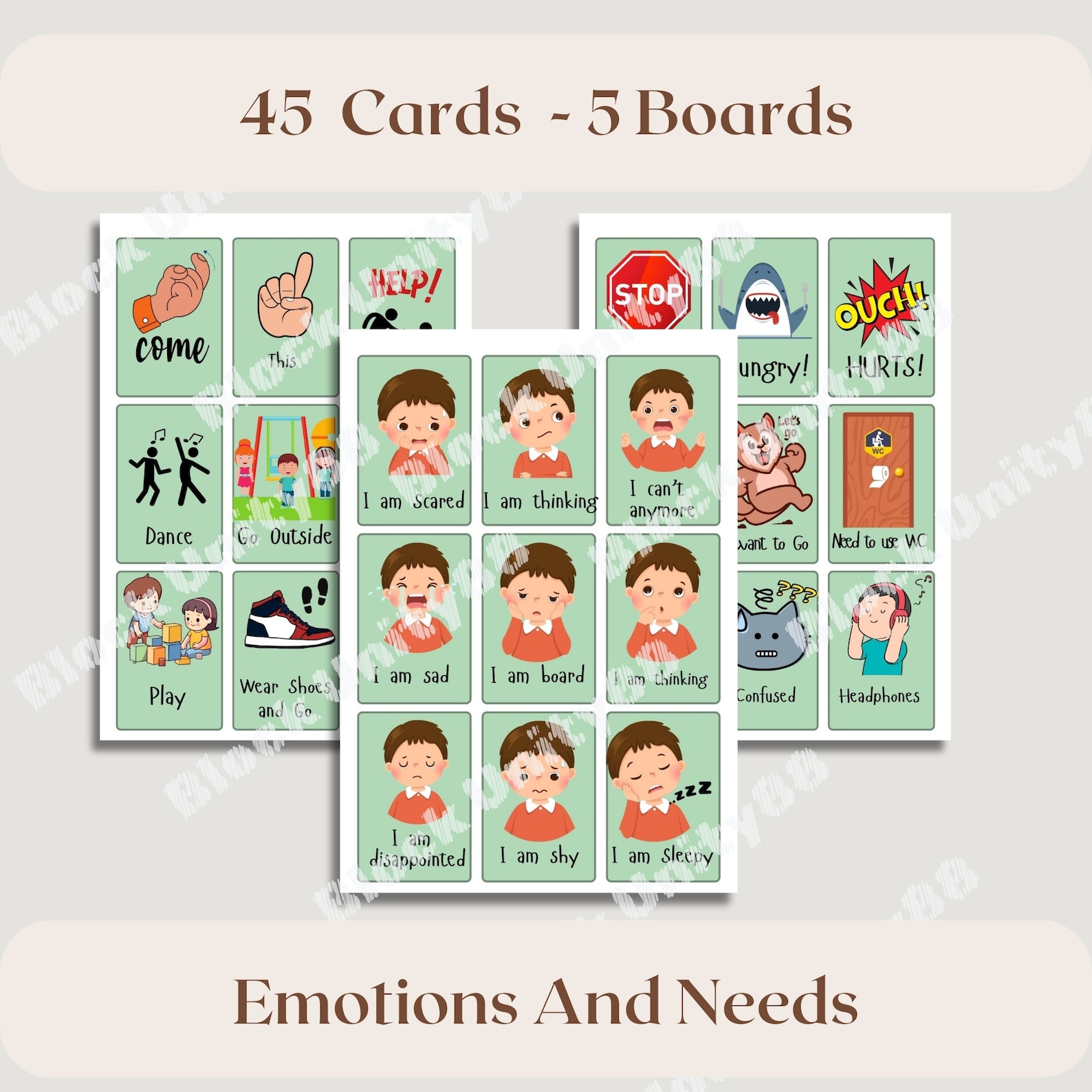Non Verbal Communication Flashcards Autism Resources Kids Speech ...