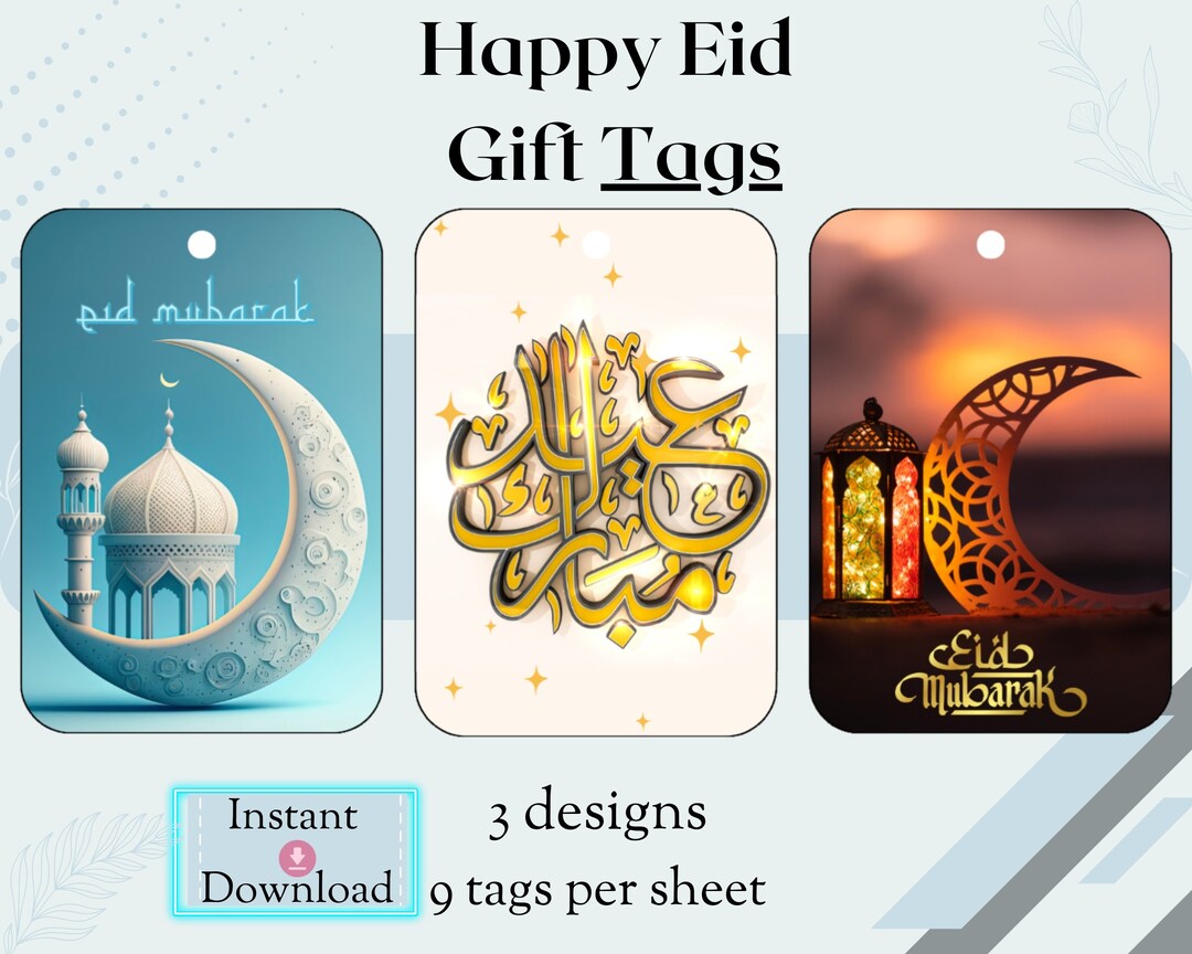Eid Gift Tags Party Supplies Eid Fitr Favors for Eid Party Decoration ...