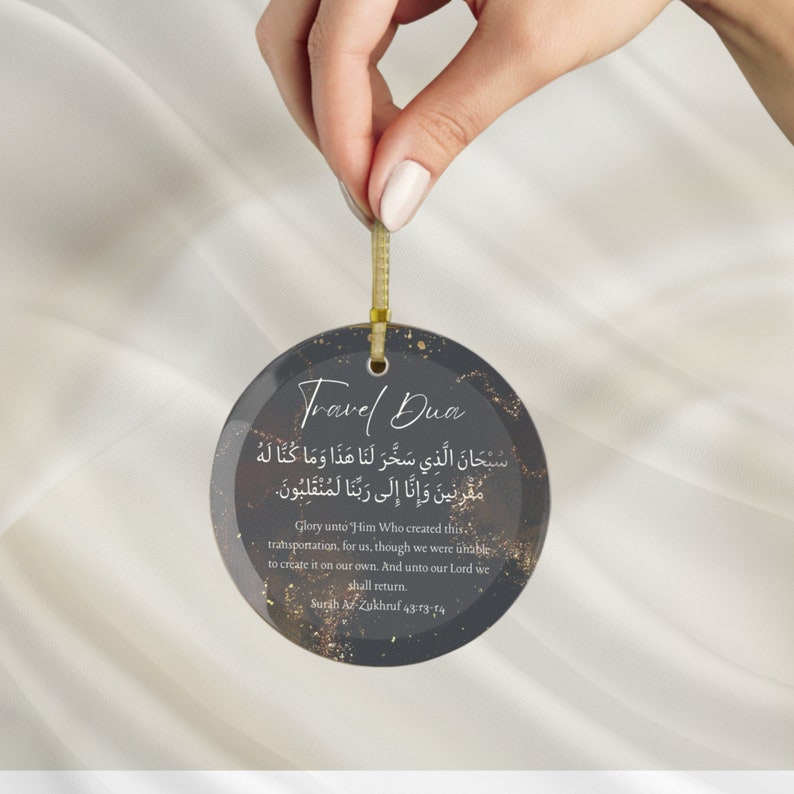 Luxury Glass Car Hanging Ornament Travel Dua Islamic Supplication ...