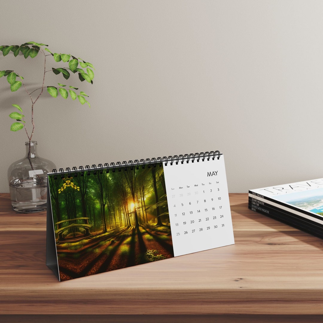 Desk Calendar 2025 Desktop Calendar Forest Themed Gift Idea for Mom ...