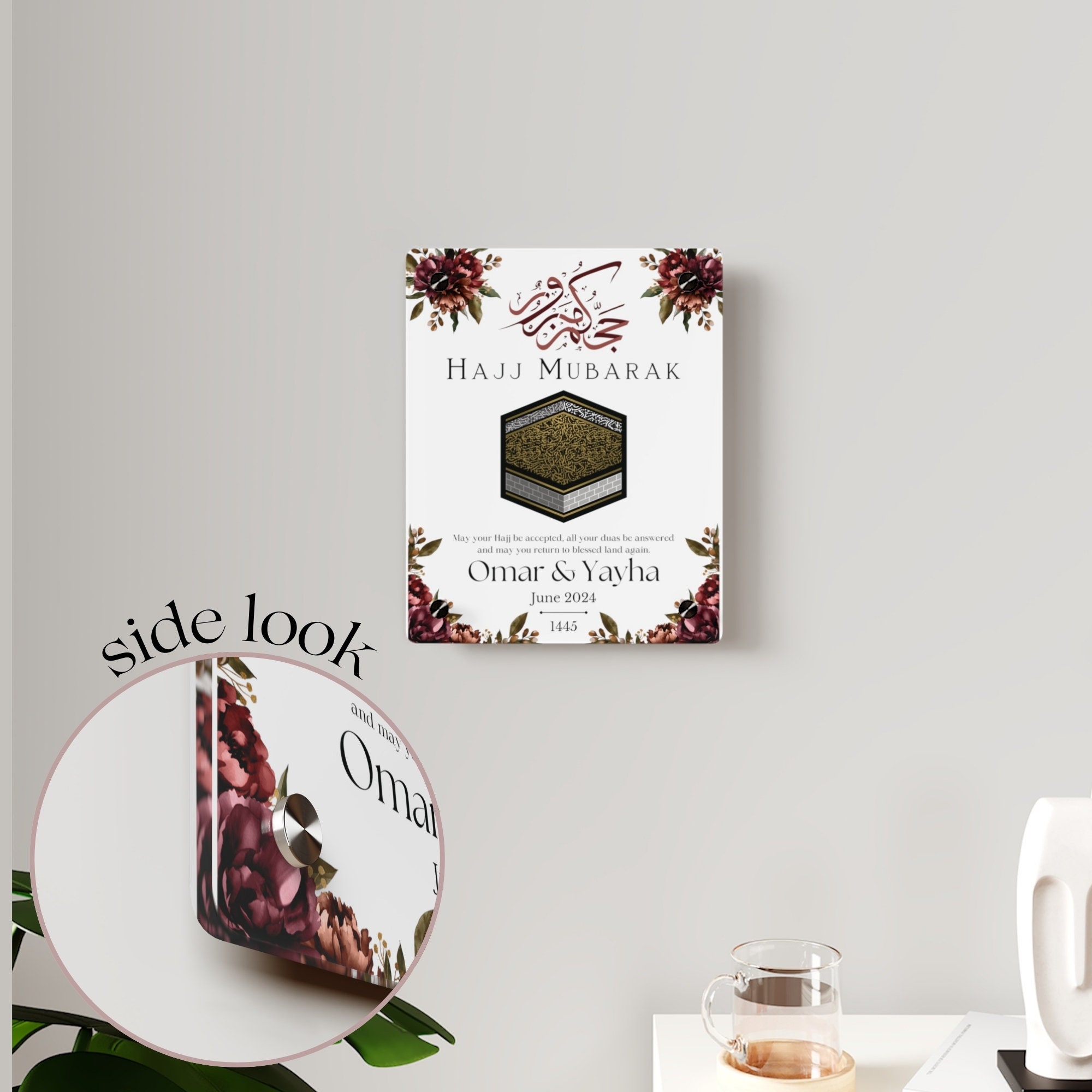 Hajj Mubarak Hajj Gift Idea Personalized Wall Art Acrylic Hajj Souvenir ...