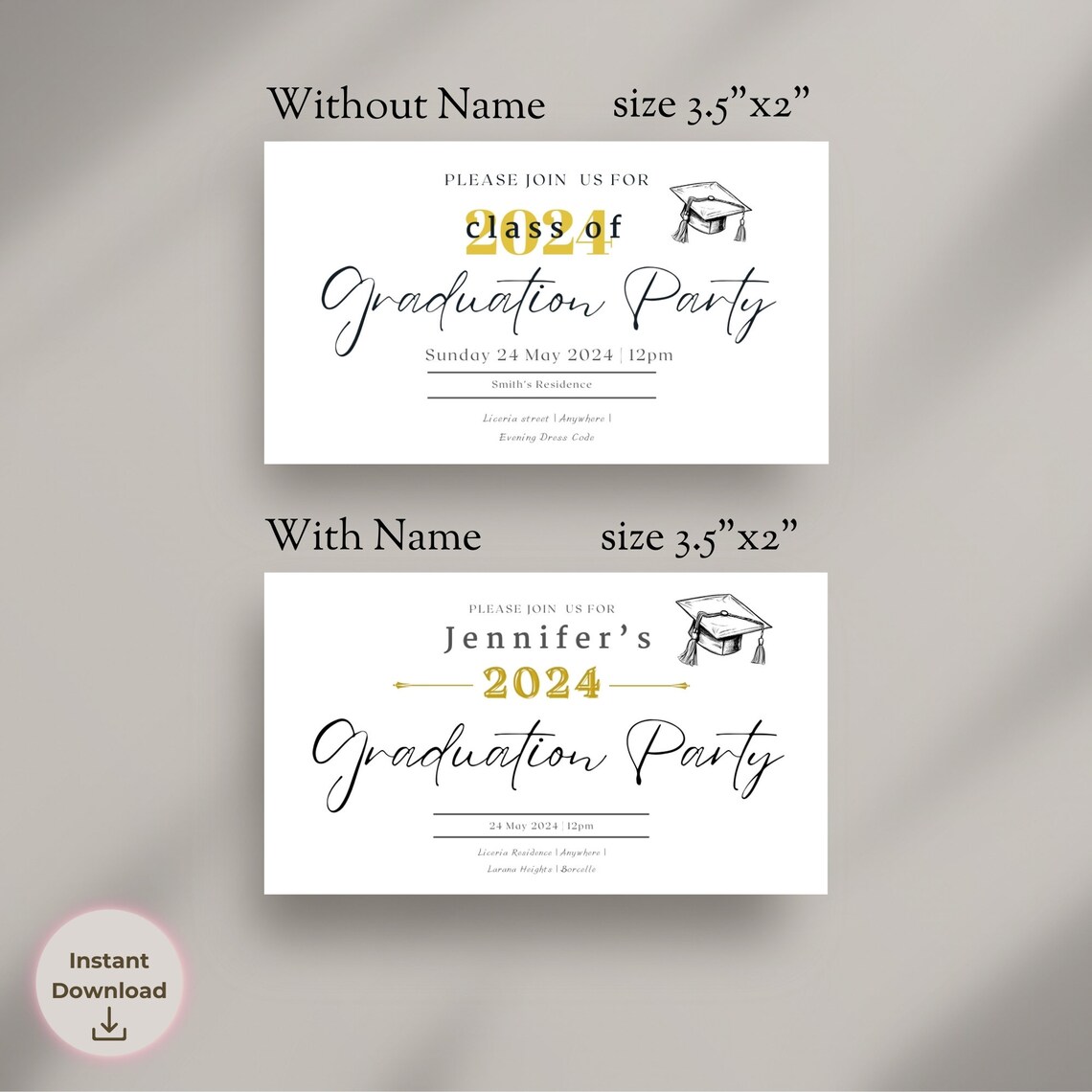 Graduation Card Insert 2024 Graduation Invitation Enclosure Party Class ...