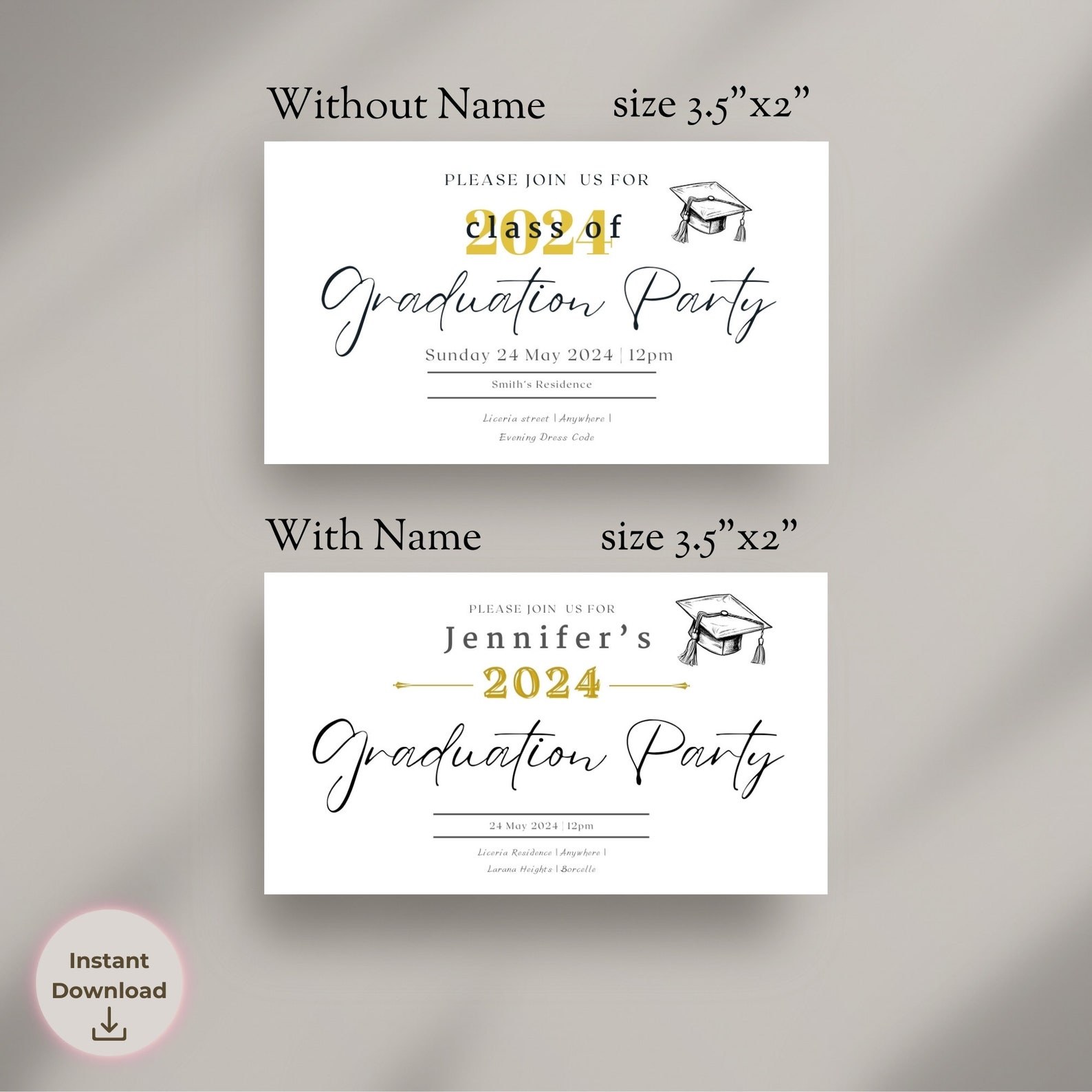 Graduation Card Insert 2024 Graduation Invitation Enclosure Party Class ...