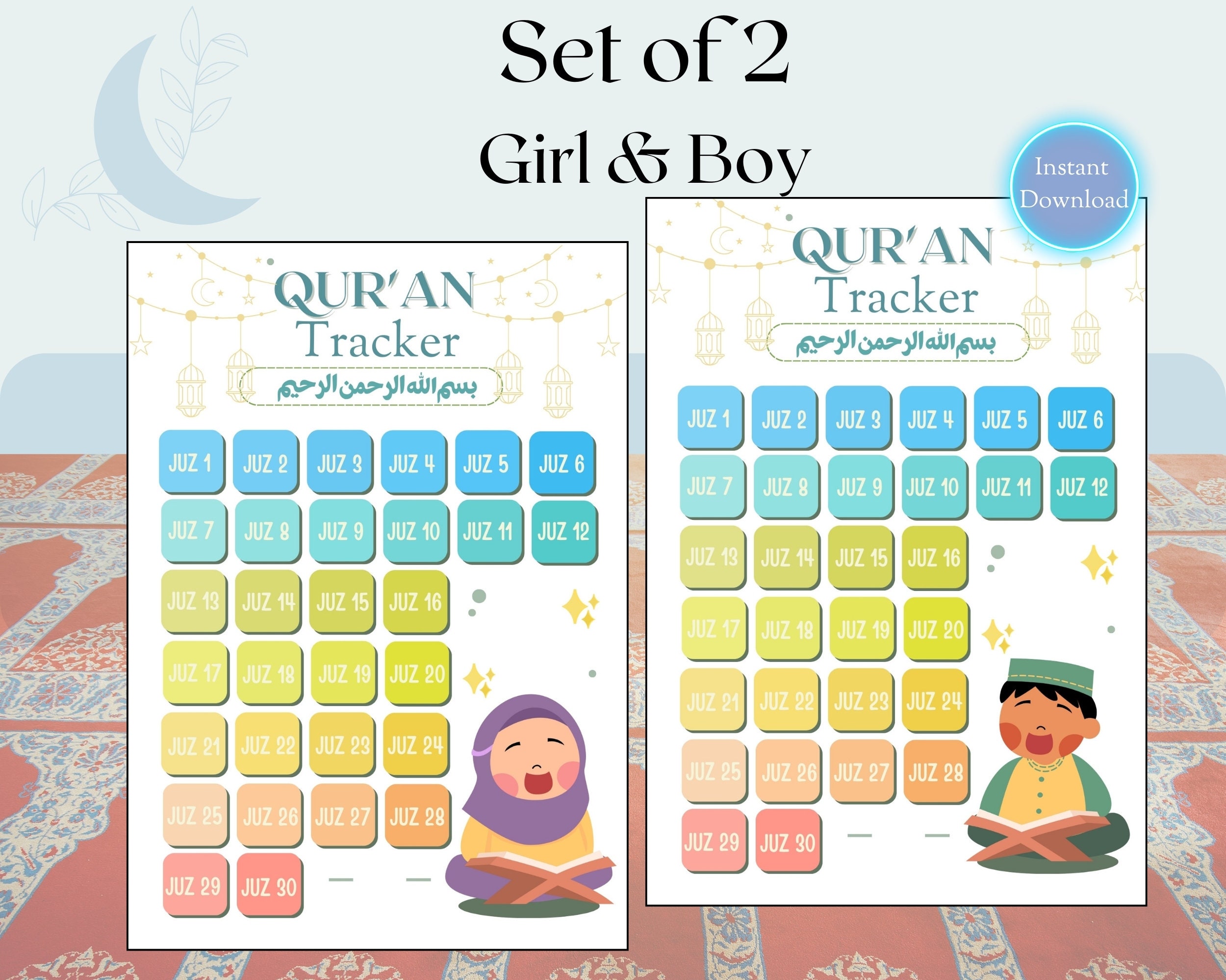 Ramadan Bundle Prayer Tracker Ramadan Quran Tracker Islamic Activity ...