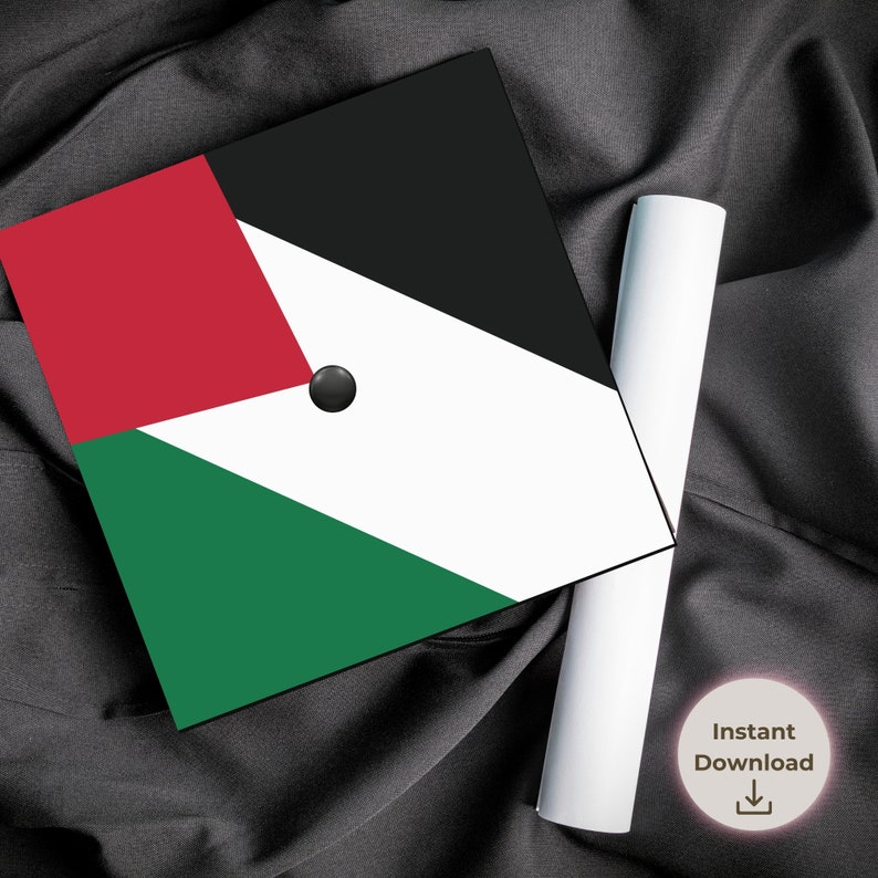 Palestinian Flag Graduation Cap Topper Digital Design Printable a Home ...