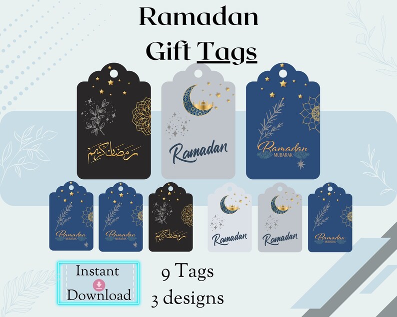 Ramadan Tags Favor and Gift Tags Happy Ramadan Gift Idea Decoration ...