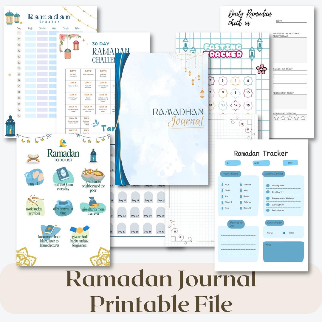 Ramadan Planner Printable Ramadan Journal 2025 Fasting Tracker Sheets ...