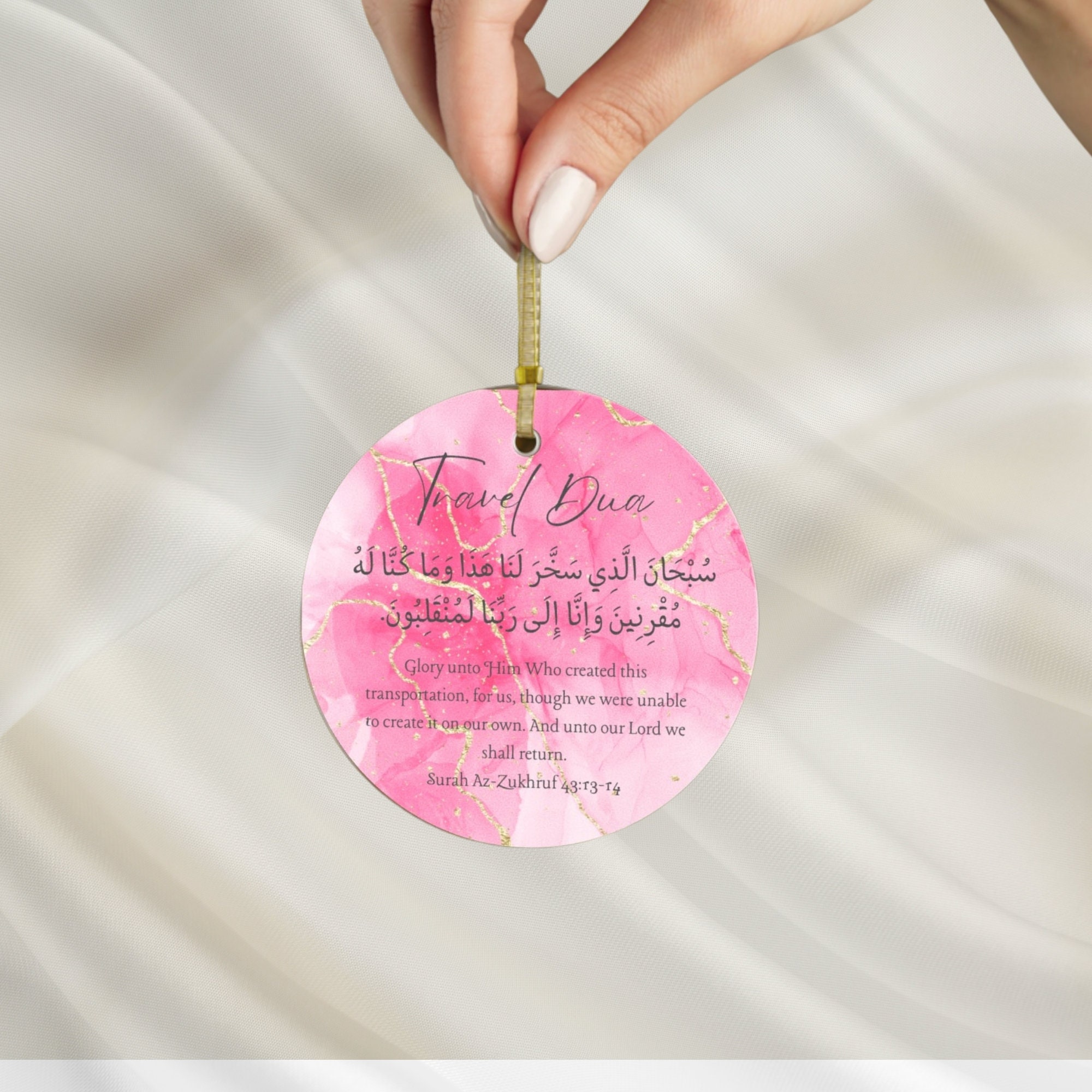 Luxury Glass Car Hanging Ornament Travel Dua Islamic Supplication ...