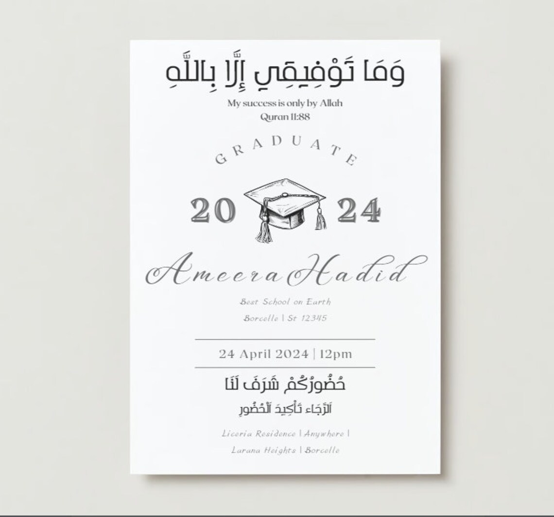 Custom Graduation Invitation 2024 Invite Template Graduation Card ...