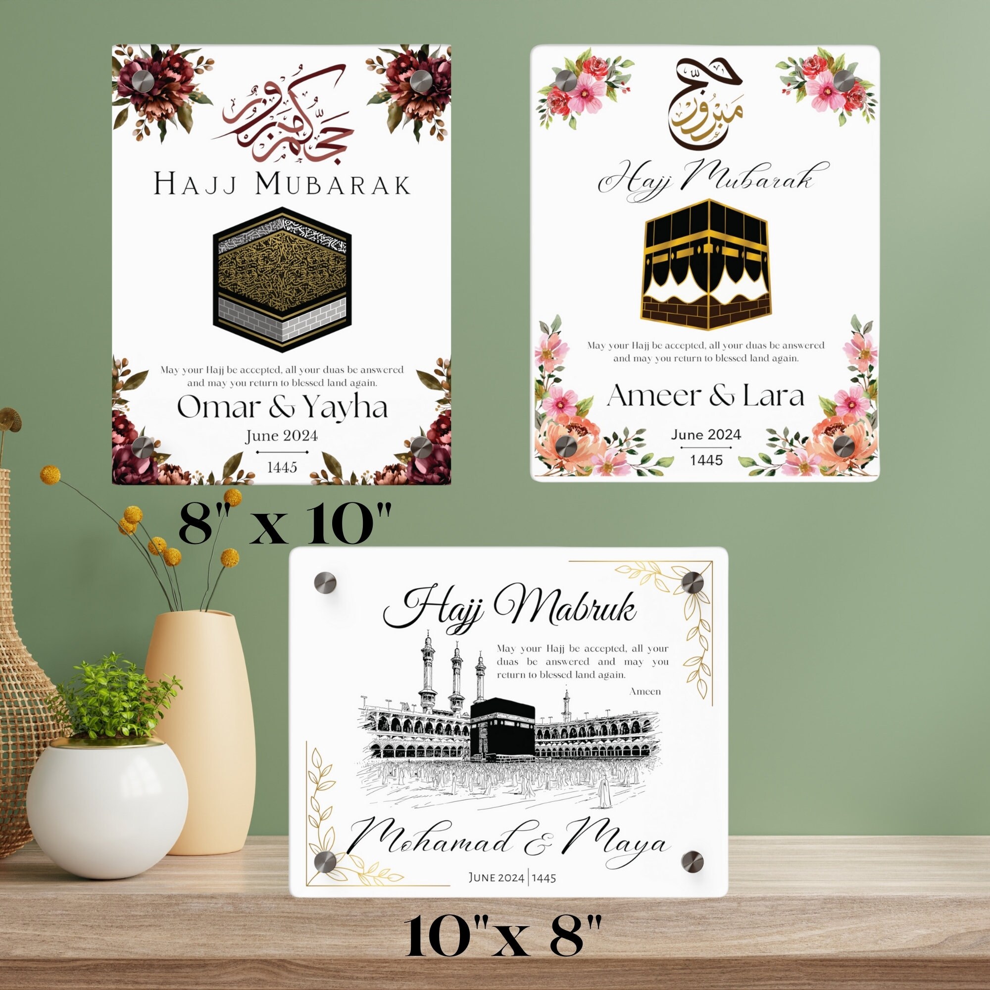 Hajj Mubarak Hajj Gift Idea Personalized Wall Art Acrylic Hajj Souvenir ...