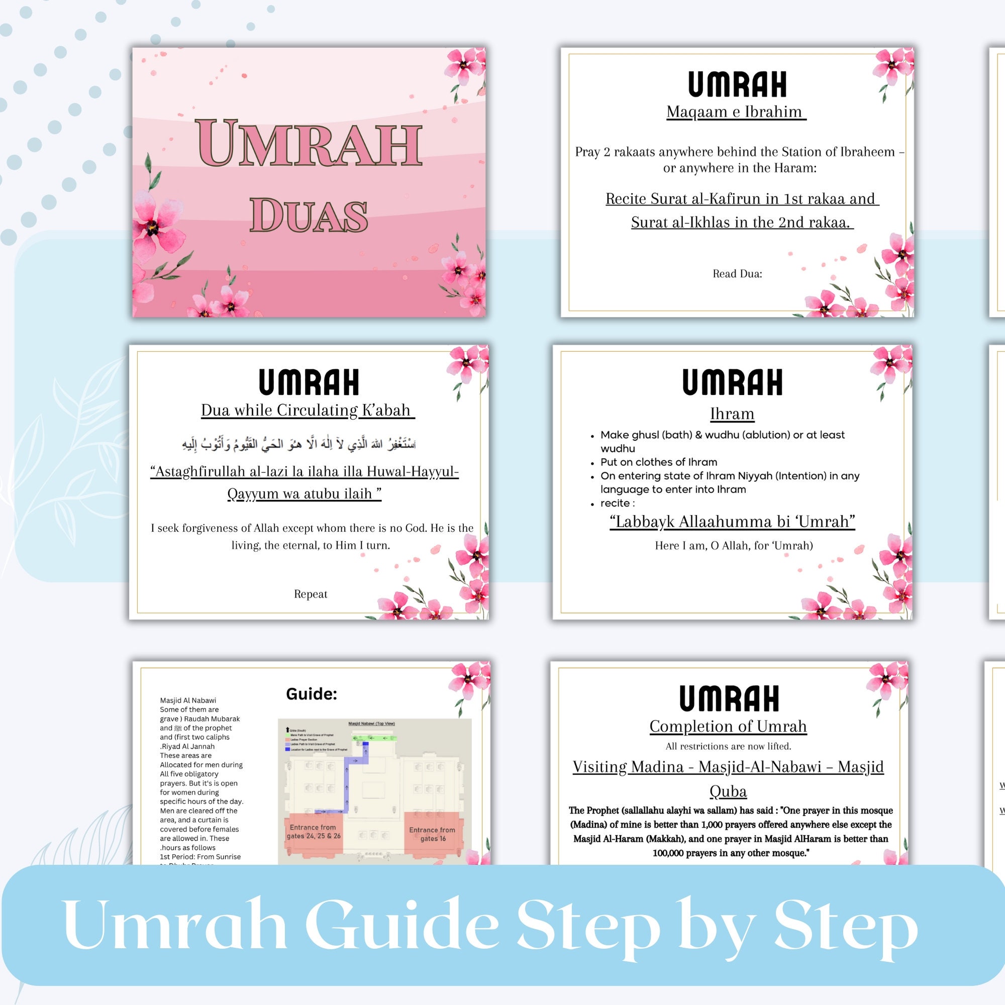 Umrah Dua Guide Step-by-step Instructions Arabic English ...