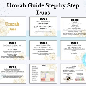 Umrah Guide Step by Step Dua Card Umrah Printable Flash Cards Islamic ...