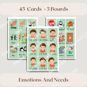 Nonverbal Communication Therapy Cards for Children Character Cards ...