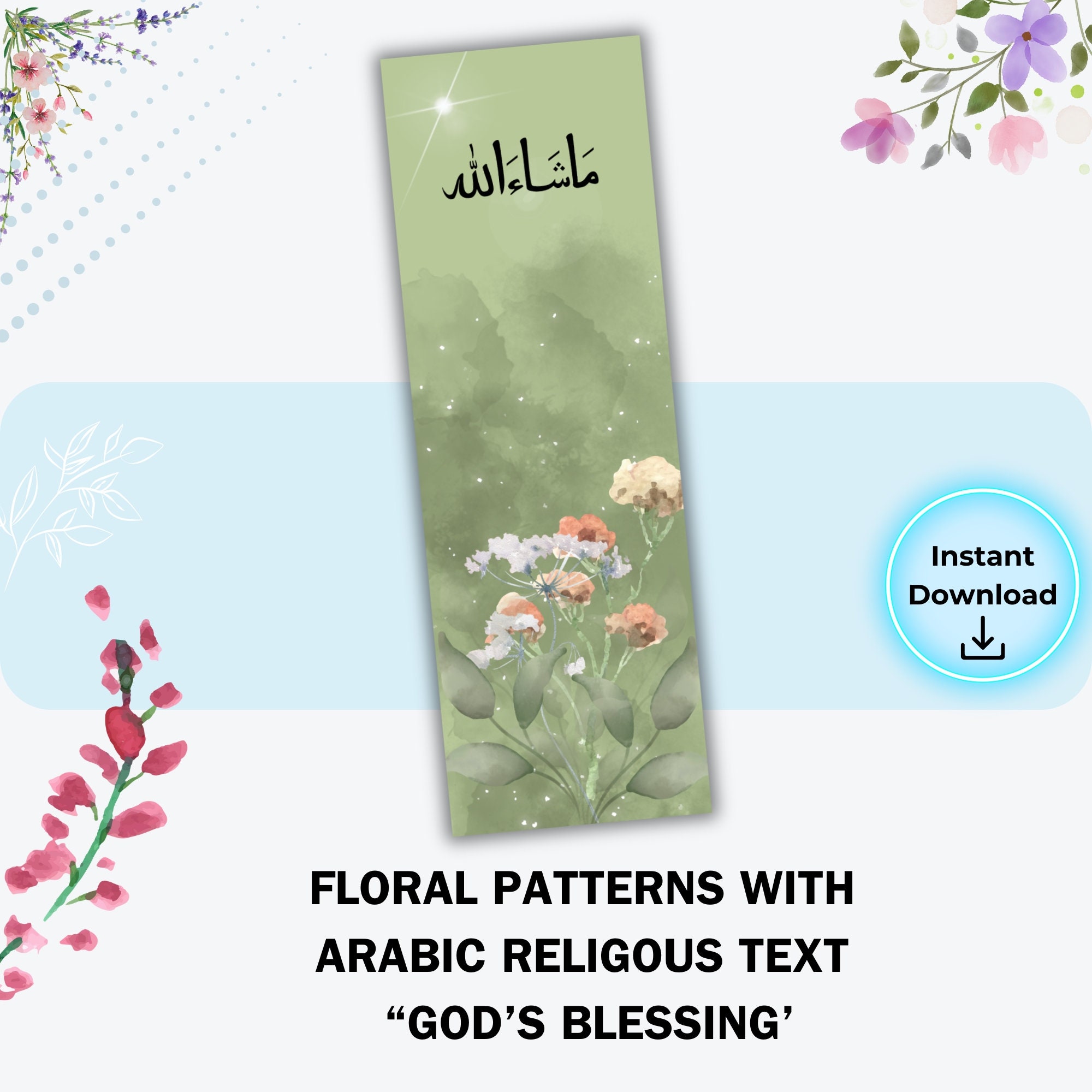 Islamic Bookmarks Arabic Calligraphy Muslim Quote Quran Bookmarks ...