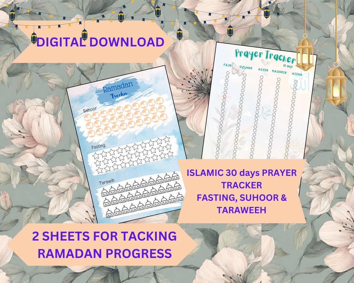 Ramadan Fasting Prayer Tracker 2024 Track Your Progress. How to Stay ...
