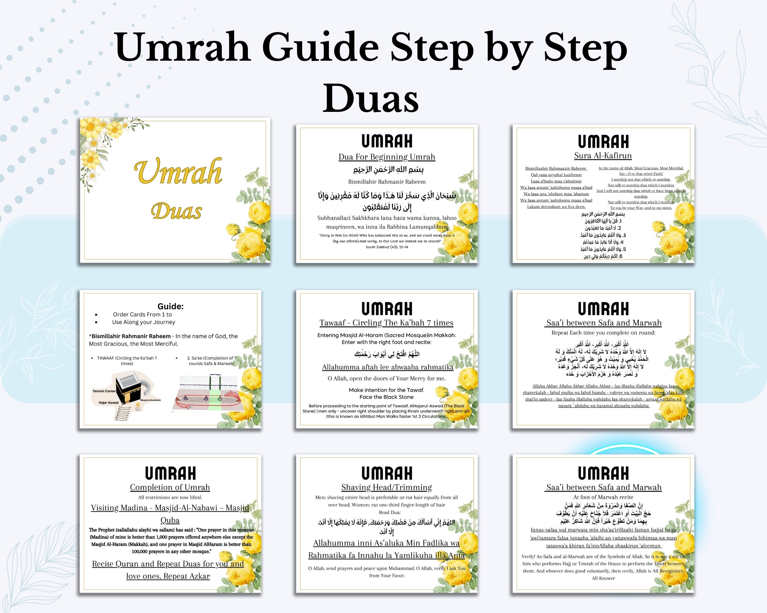 Umrah Dua Guide Step-by-step Instructions Arabic English ...