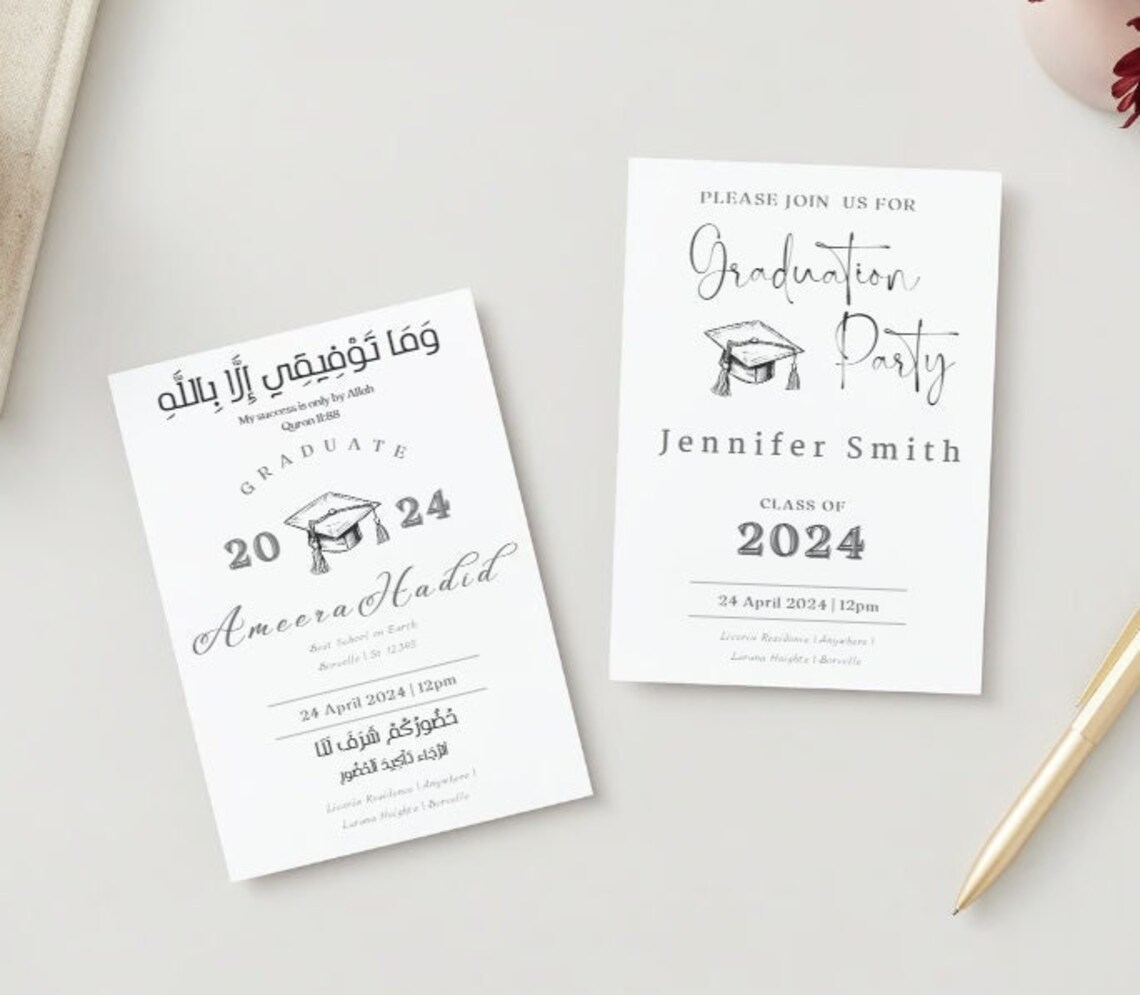 Custom Graduation Invitation 2024 Invite Template Graduation Card ...