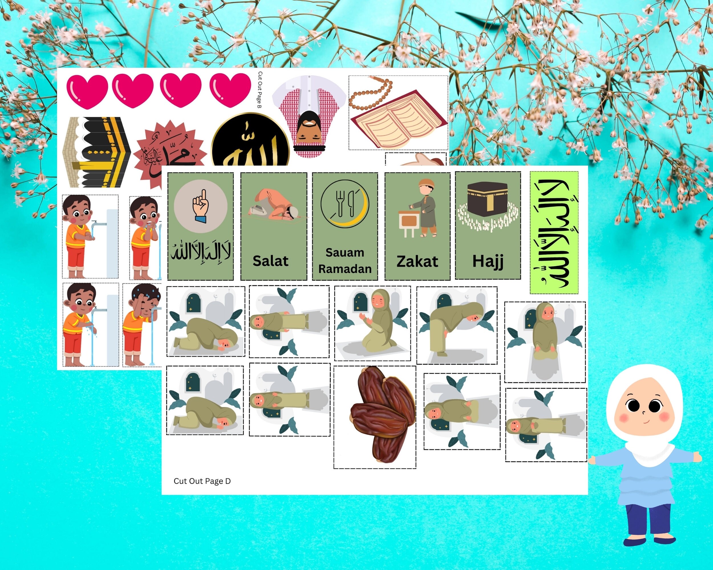 Toddler Activities Reusable Busy Book for Muslim Arabic Kids Islamic ...