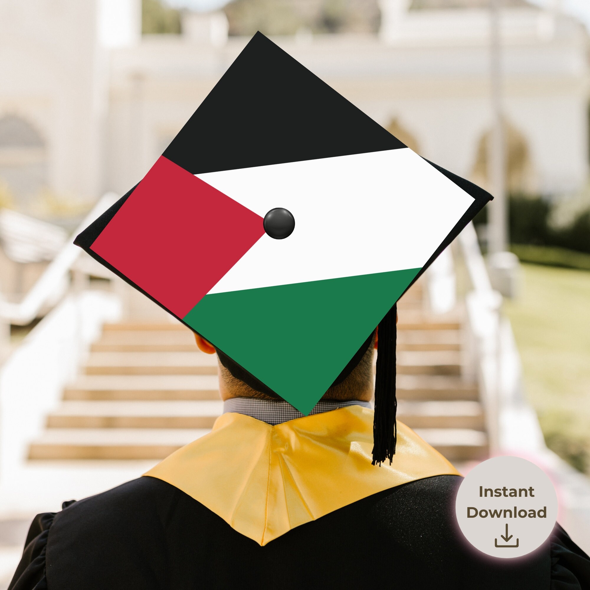 Palestine Flag Graduation Cap Topper Digital Design Printable at Home ...