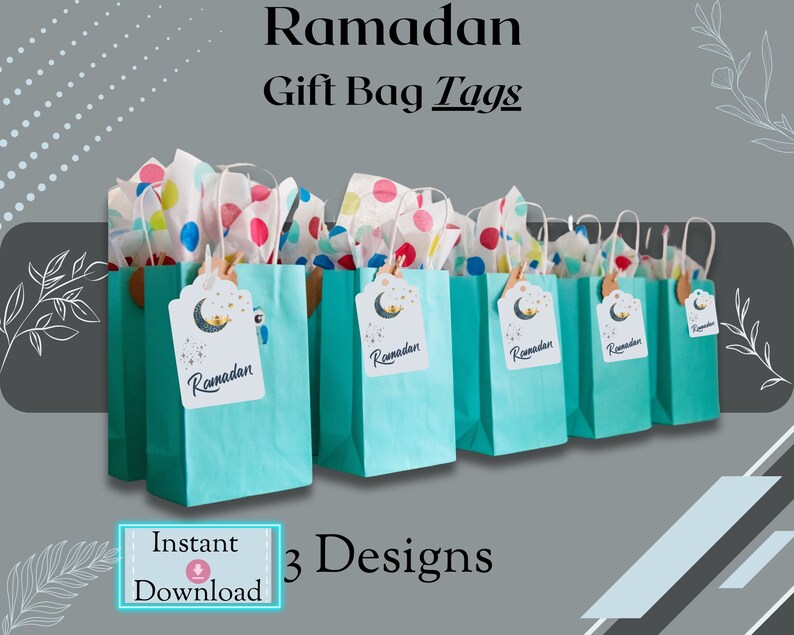 Ramadan Tags Favor and Gift Tags Happy Ramadan Gift Idea Decoration ...