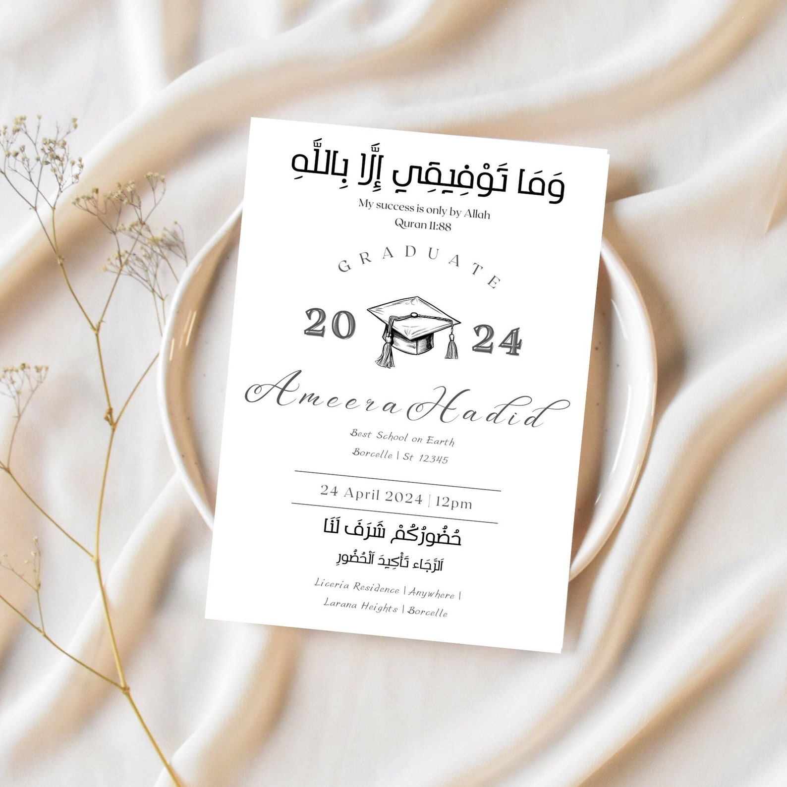 Custom Graduation Invitation 2024 Invite Template Graduation Card ...