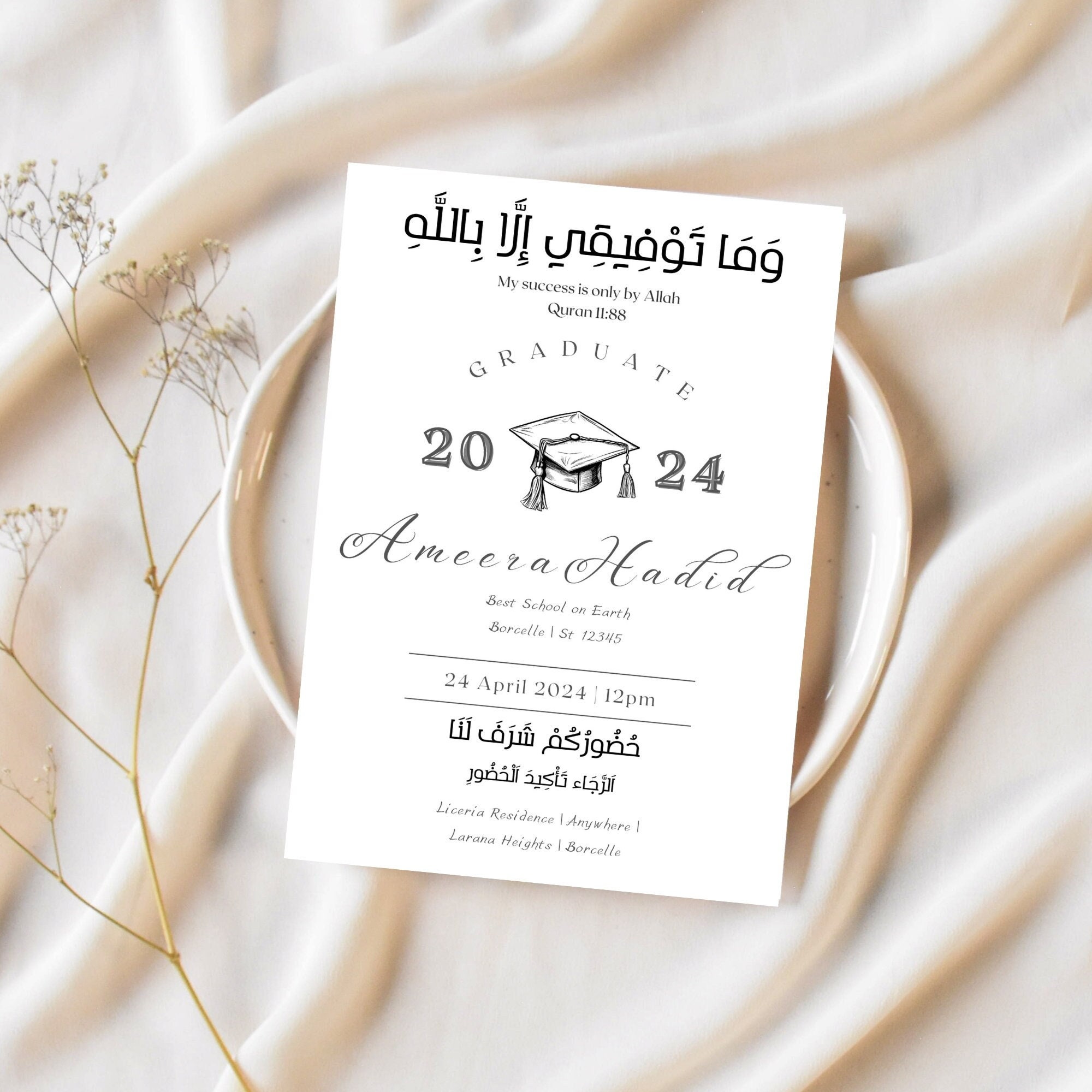 Custom Graduation Invitation 2024 Invite Template Graduation Card ...