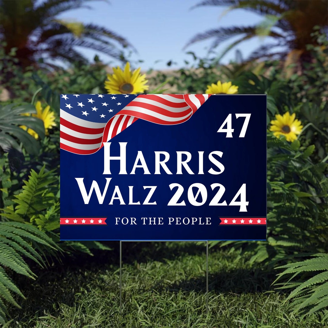Kamala Harris Walz Yard Sign 2024 for the People Madam President 2024 ...